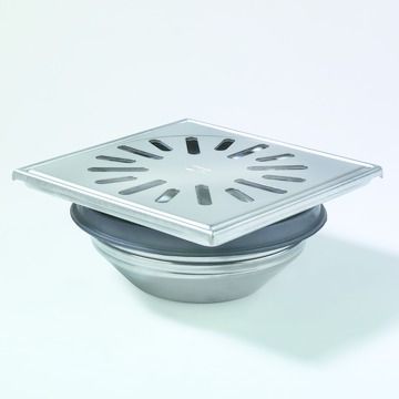 RVS Vloerput met RVS rooster nr. 4815 150mm - DYKA webshop